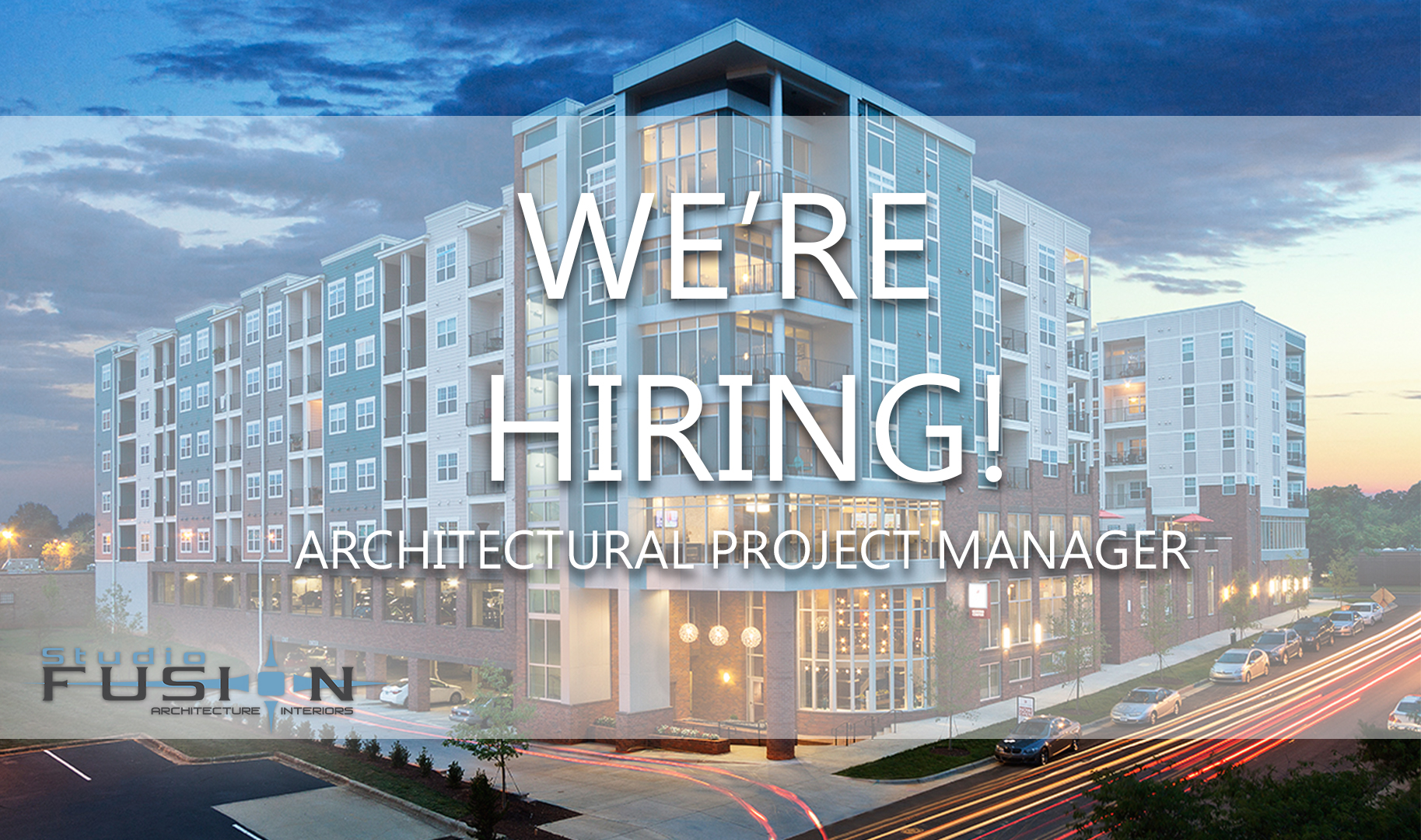 Studio Fusion is Hiring! Architectural Project Manager - Studio Fusion Studio Fusion is Hiring! Architectural Project Manager - Studio Fusion